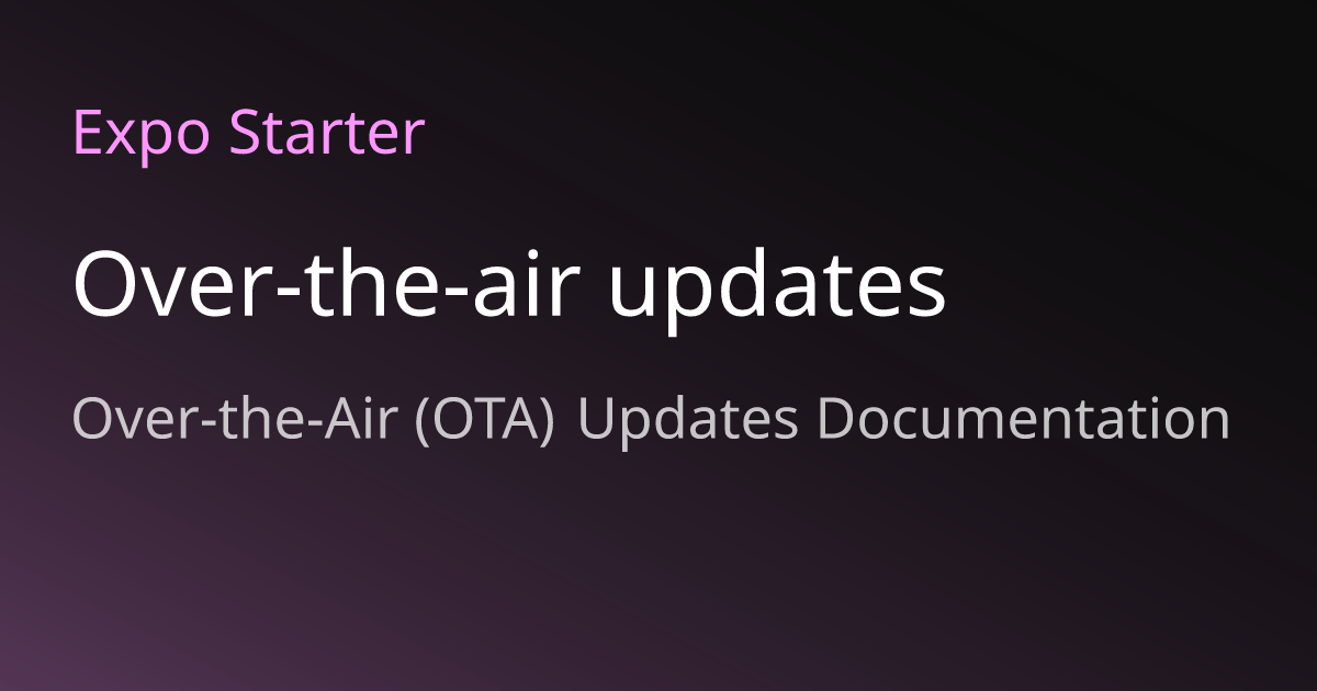 Over-the-air updates