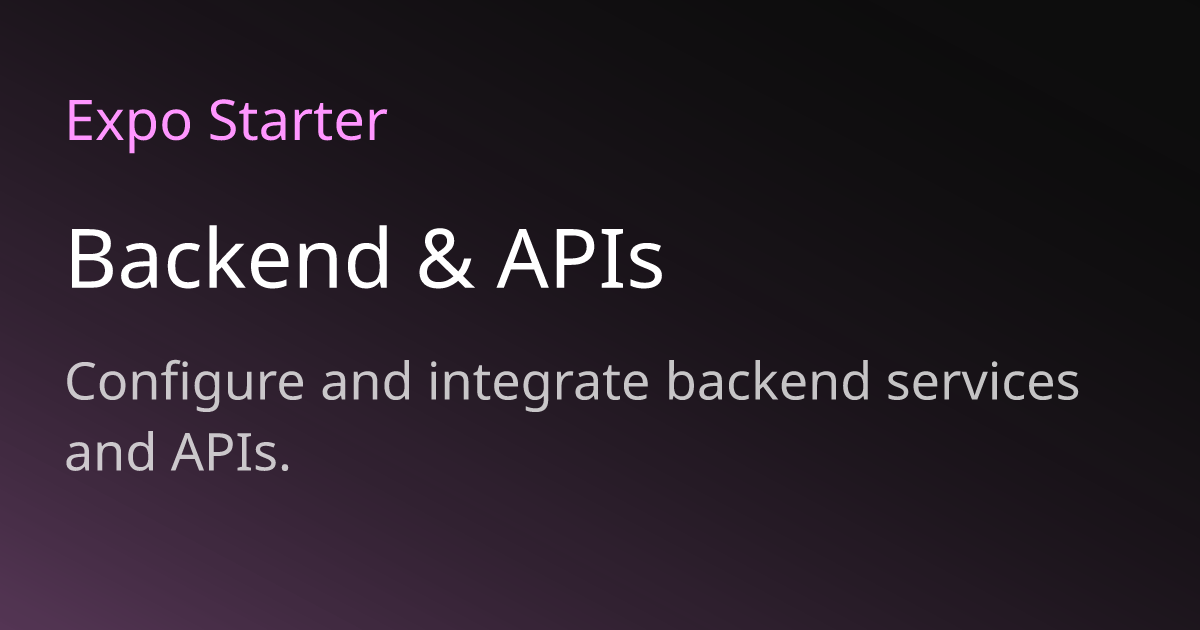 Backend & APIs