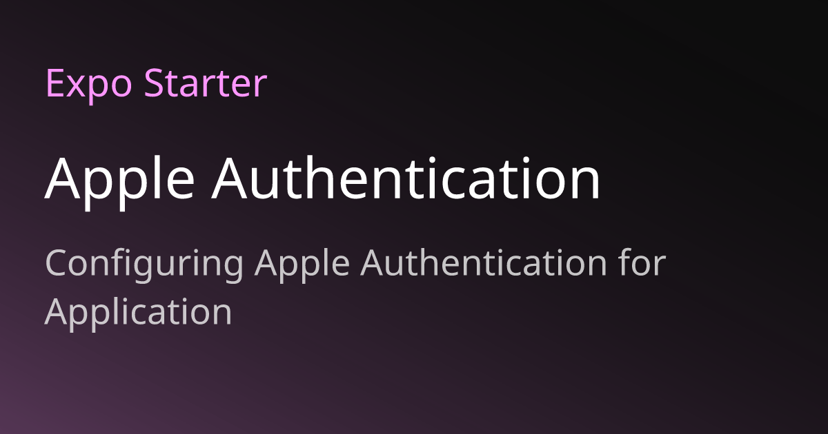 Apple Authentication