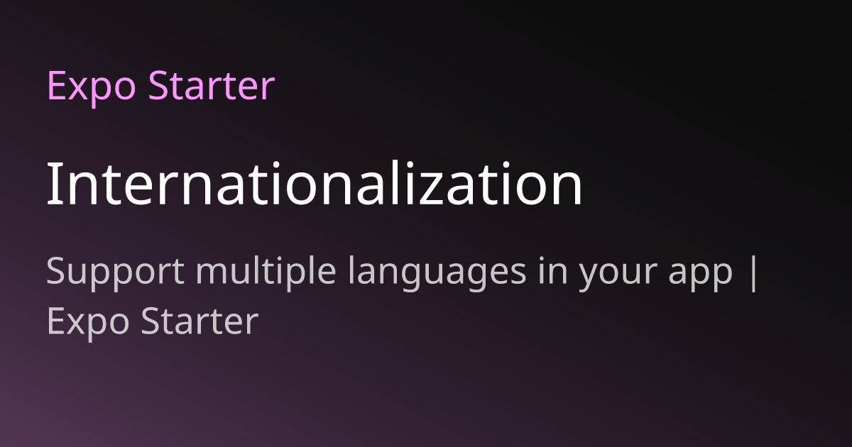 Internationalization